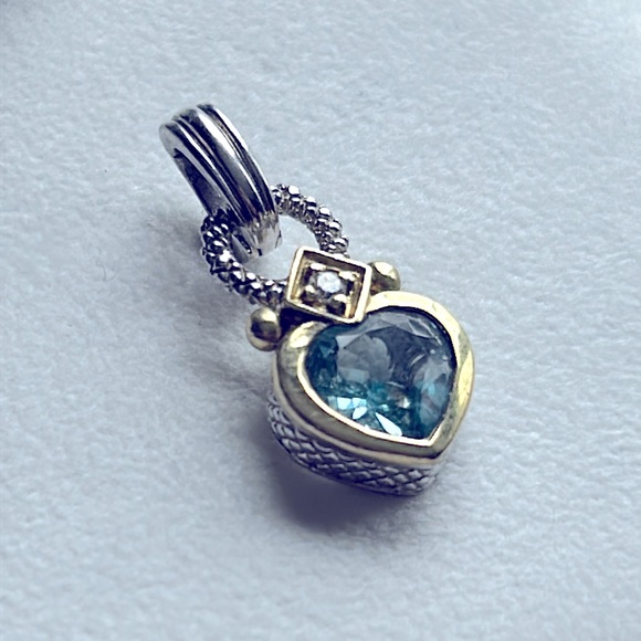 Judith Ripka | Jewelry | Judith Ripka Two 8k Gold And Sterling Blue ...